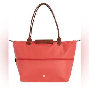 Longchamp | Bags | Longchamp Le Pliage Expandable Tote In Pomegranate ...